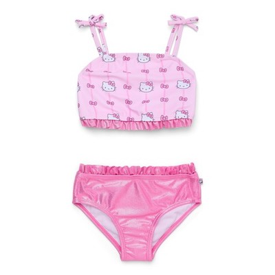 Hello Kitty Character Toddler Girl Two-Piece Shimmer Tankini Swimsuit ...