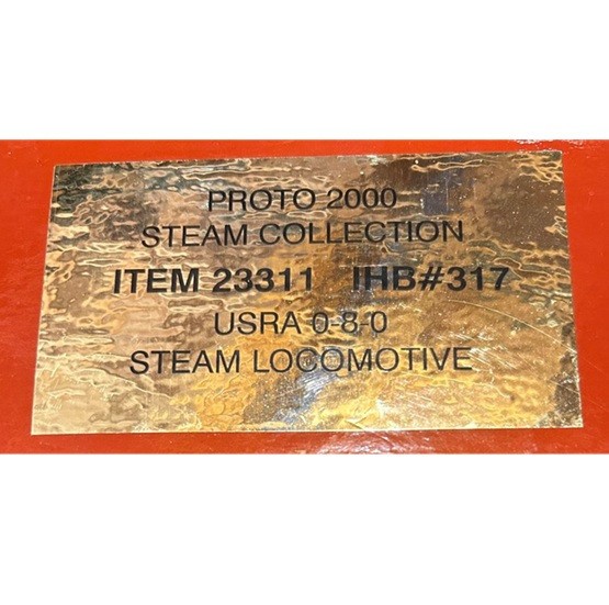 PROTO 2000 Heritage Steam Collection Item 23311 IHB#317 USRA 0-8-0 | eBay