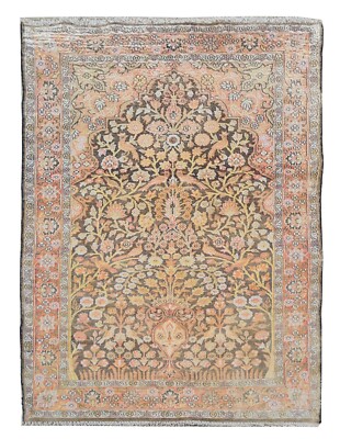 Amazing Hand Knotted Vintage Kashmir Kashmiri Wool Area Rug 5.10 x 3.0 ...