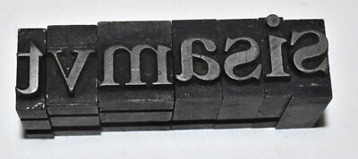Vintage Lot of 7 Metal Printing Press Plate Print Alphabet Letters | eBay