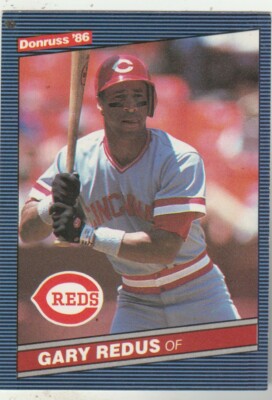 FREE SGIPPING-MINT-1986 Donruss #306 Gary Redus Cincinnati Reds PLUS ...
