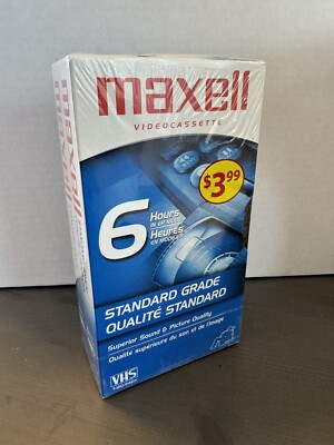 2-Pack Maxwell Video Cassette Tapes Standard Grade 6 Hours T-120 New ...