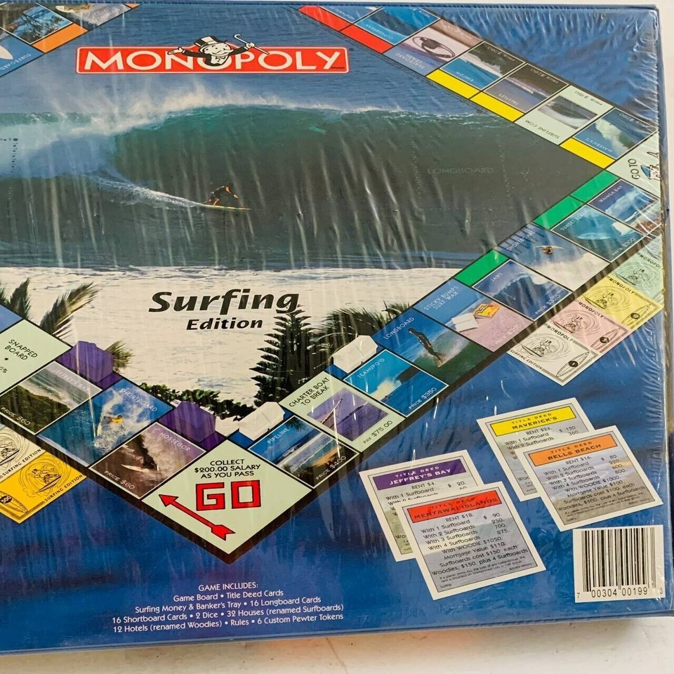Vintage Monopoly Surfing Edition Board Game Hasbro USAopoly New Sealed ...