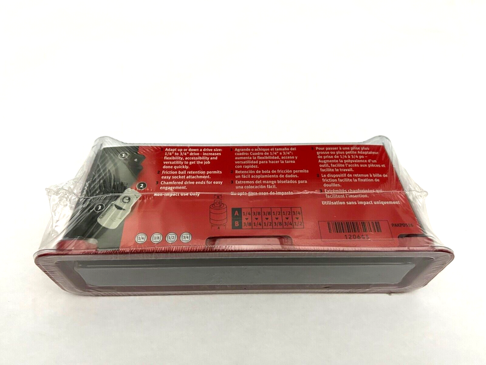 SNAP ON TOOLS USA 1206GS 6 Pc Combination Square Drive Adaptor Set NEW ...