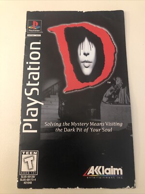 D PS1 Sony PlayStation Manual With Registration Card Only Long Box ...