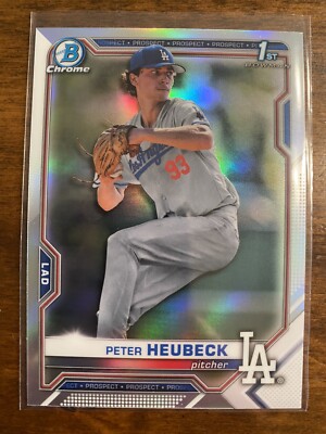 Peter Heubeck 2021 Bowman Draft Chrome 1st Refractor BDC-146 Los ...