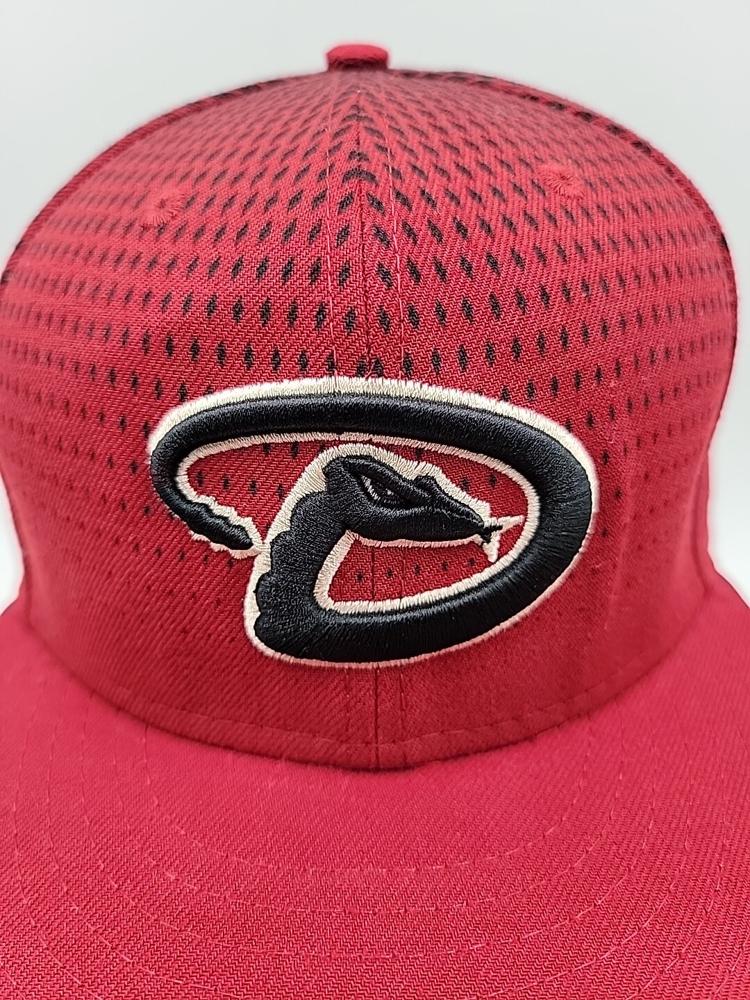 Arizona Diamondbacks Hat Cap Red New Era Fitted 7 1/2 MLB Snake Skin ...