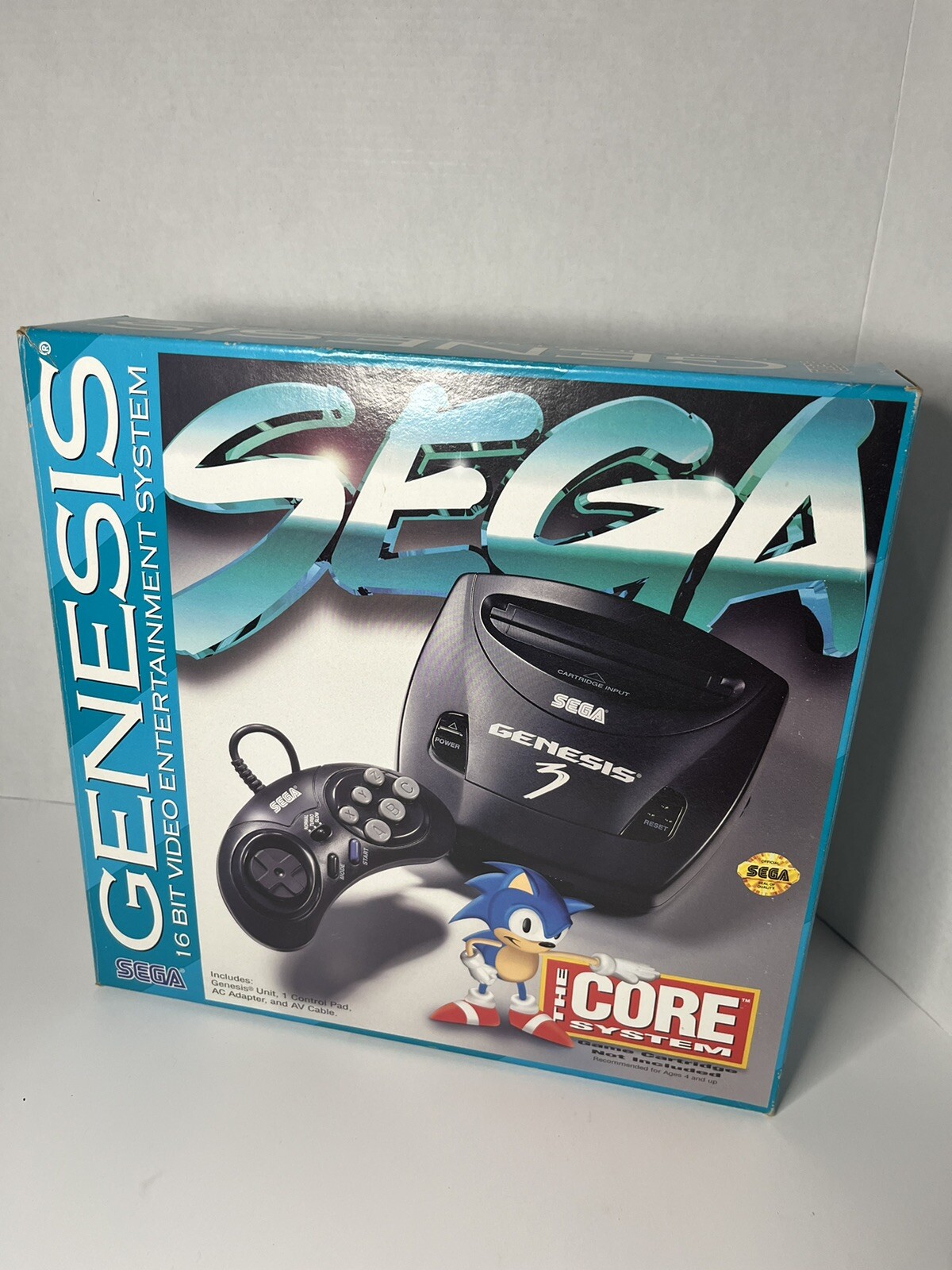 Sega Genesis Model 3 Core System CIB W/Manuals. Sonic Game NOT INCLUDED ...