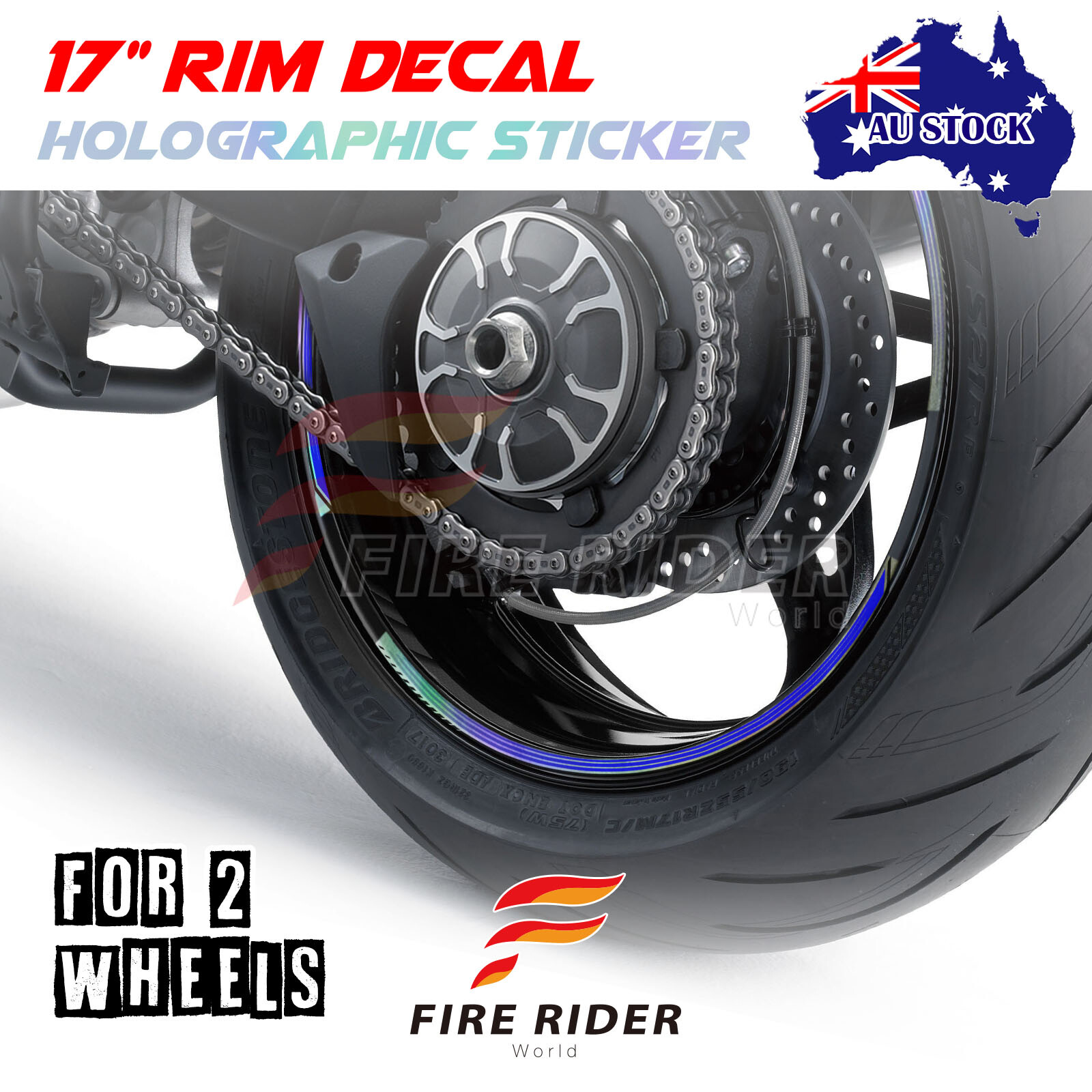 Blue J12 Rainbow 17" Wheel Sticker Rim Stripes For Yamaha YZF-R7 | eBay