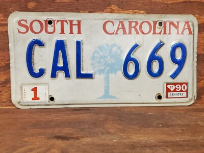 Vintage South Carolina License Plate 1990 Car Truck Tag | eBay