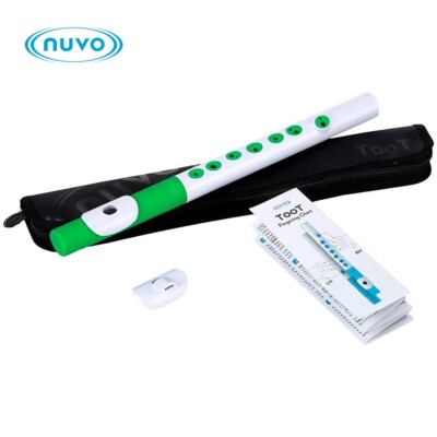 Nuvo TooT 2.0 Pre-Flute Instrument for Beginner Musicians White/Green ...