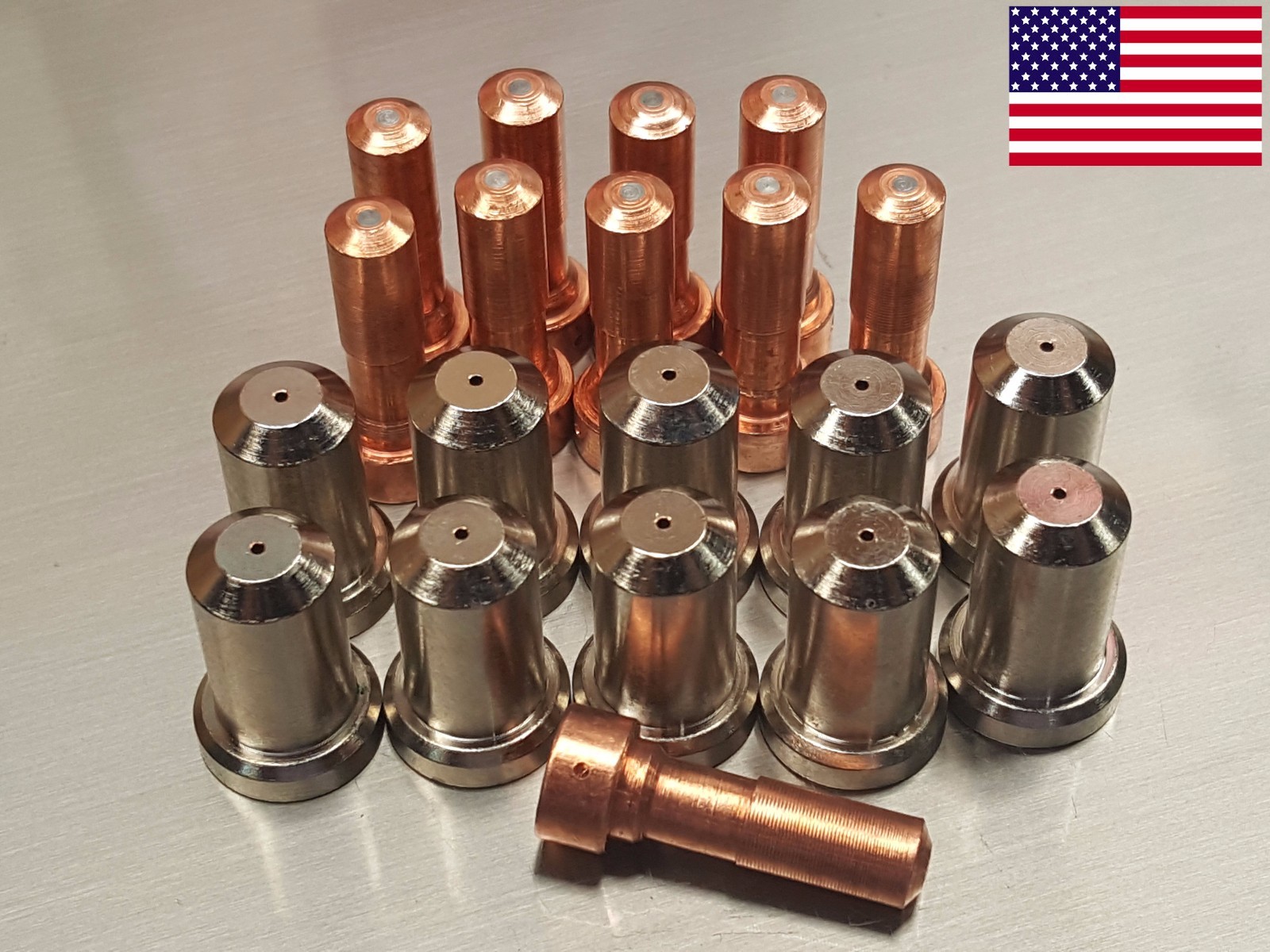 20pc 33366 Electrodes + 33369 50A Nozzles for ESAB© PT-23 PT-27 Plasma ...