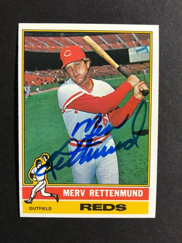 Merv Rettenmund Reds Signed 1976 Topps Baseball Card #283 Auto ...