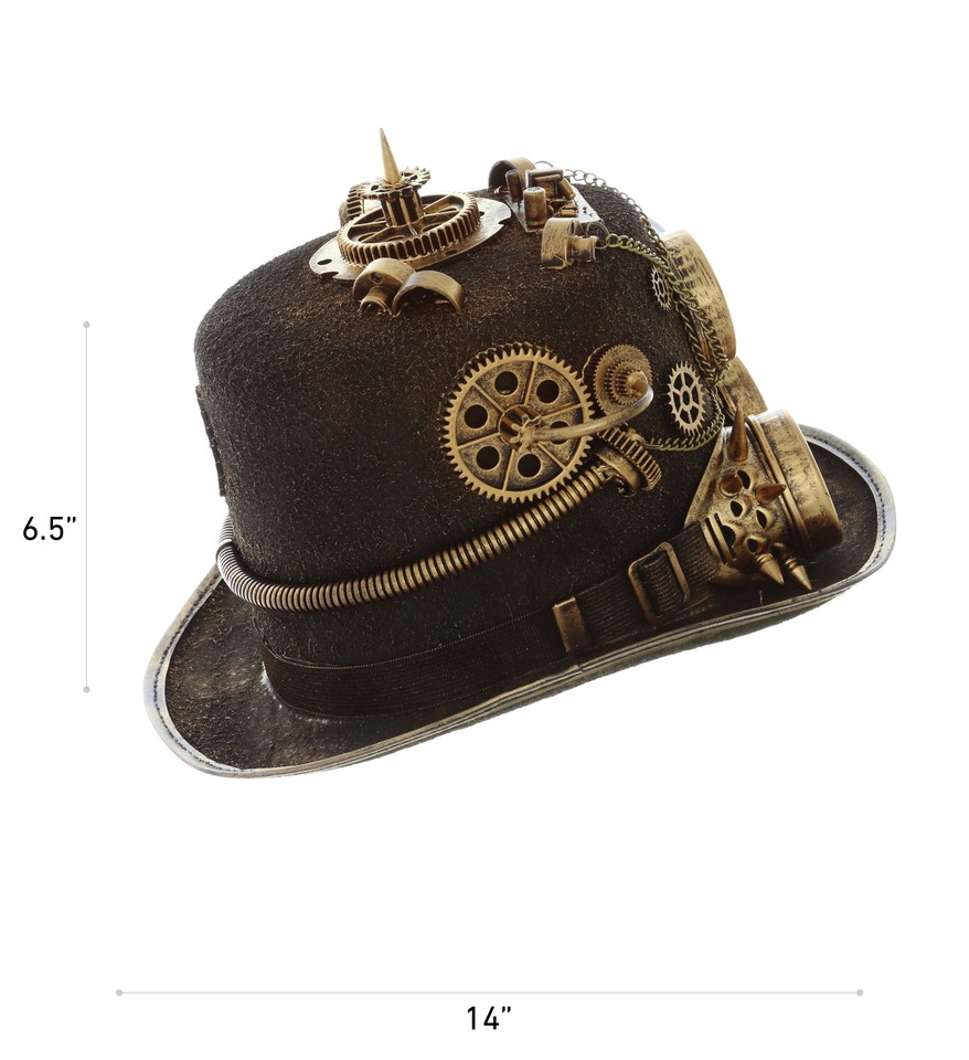 STEAMPUNK - METALLIC SCIENTIST TIME TRAVELER TOP HAT - GOLD | eBay