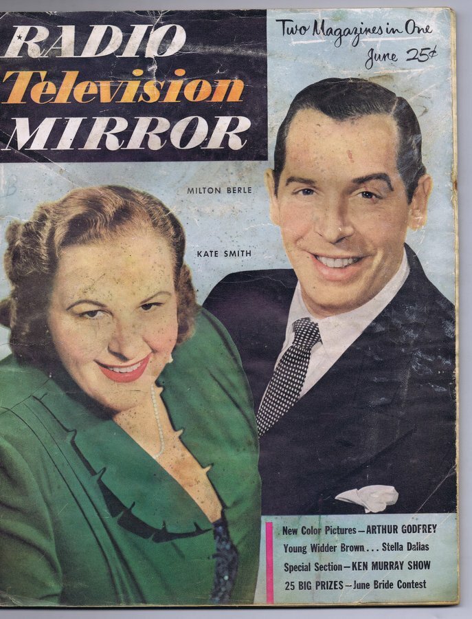 ORIGINAL Vintage June 1951 TV Radio Mirror Magazine Milton Berle Kate ...
