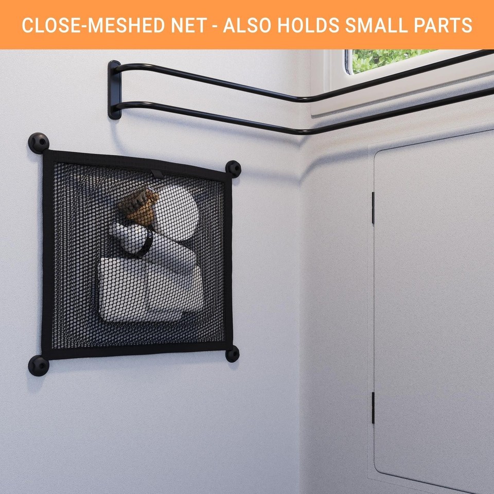 2 Pack Small Cargo Net Pocket Elastic Mesh Netting Storage Organizer ...