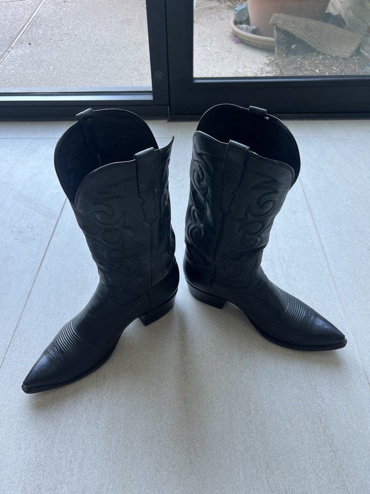 Custom AMMONS Handmade Black SNIP Toe TEXAS Western BOOTS 10.5 D | eBay