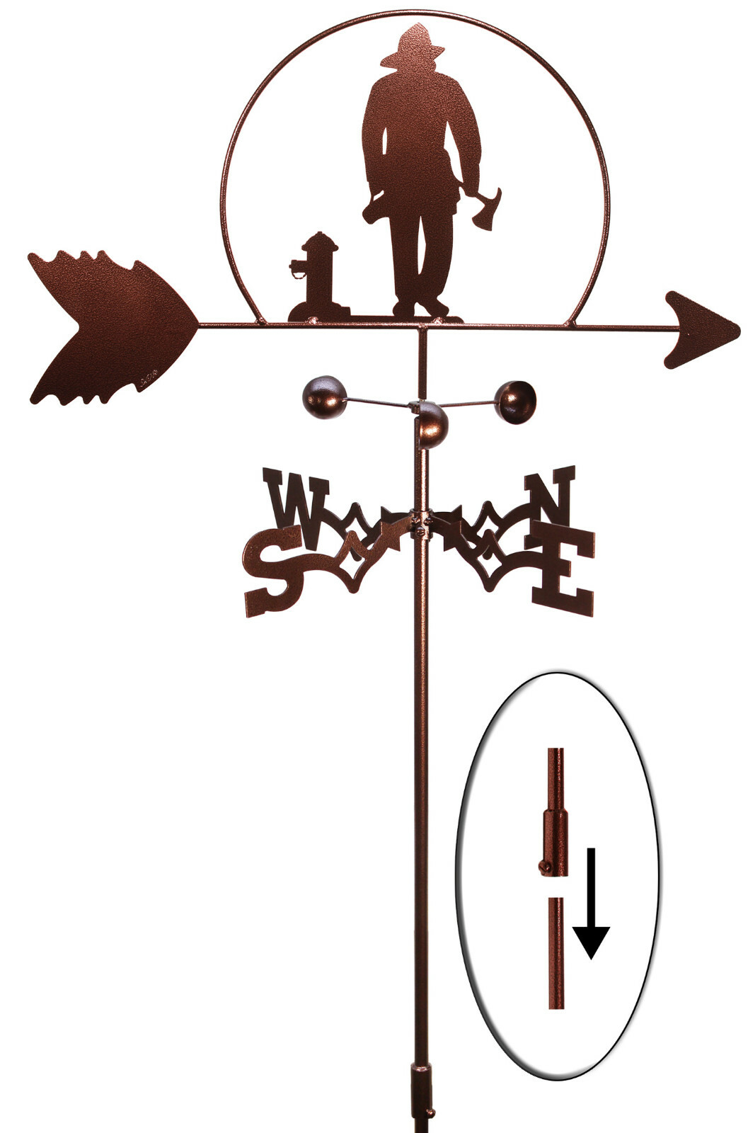 SWEN Products FIREMAN FIRE FIGHTER Steel Weathervane | eBay