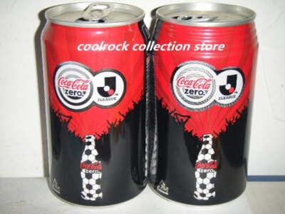 two different versions 2004 Japan coca cola zero J.LEAGUE coke cans ...