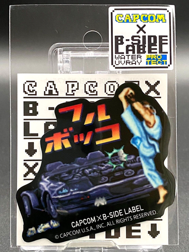 CAPCOM × B-Side Label Sticker STREET FIGHTER Car Destruction Japan LTD ...