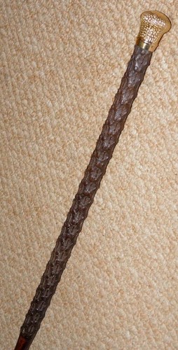 Antique Petite Walking Stick / Dress Cane - Repousse Gold Pommel Top | eBay