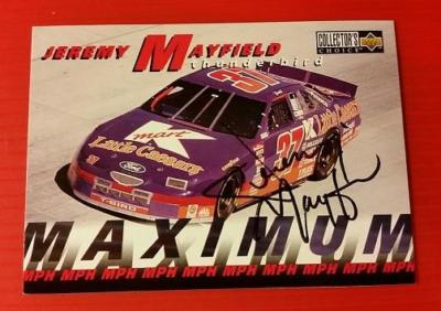 JEREMY MAYFIELD (SP) IN PERSON AUTO AUTOGRAPH #82 1996 UPPER DECK ...