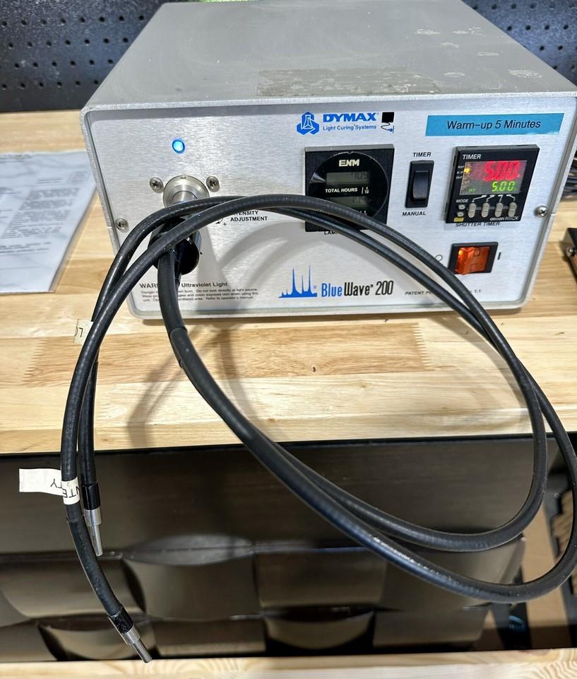 Dymax UV Light Spot Curing System Bluewave 200 1.1 w/Cable/Foot Switch ...