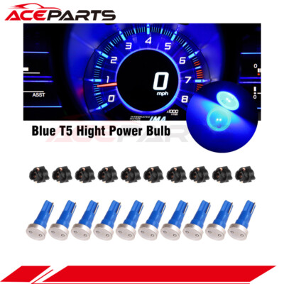 10X BLUE T5 HIGH POWER LED INSTRUMENT PANEL CLUSTER LIGHT BULBS W ...