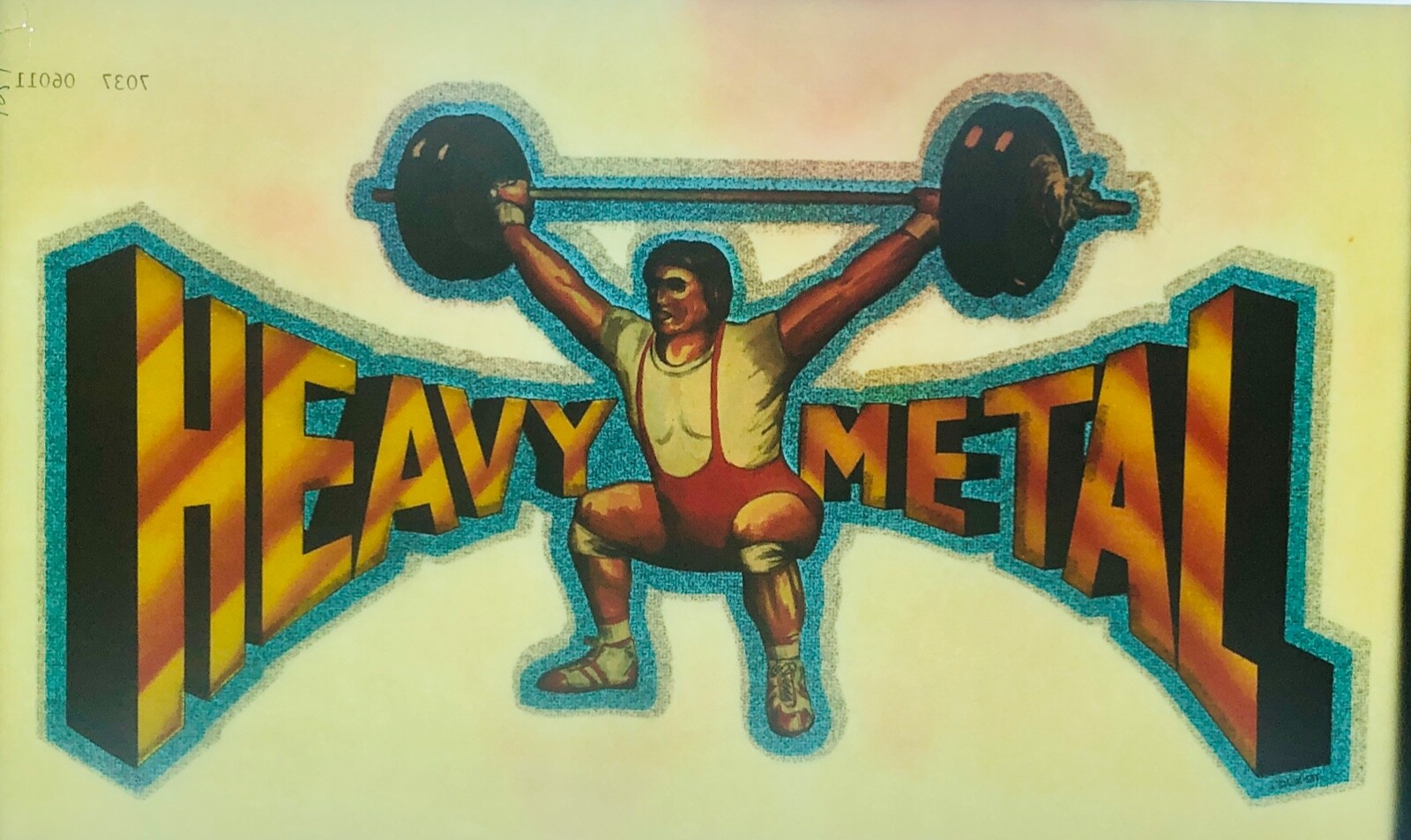 Original Vintage Heavy Metal Glitter Iron On Transfer… - Gem