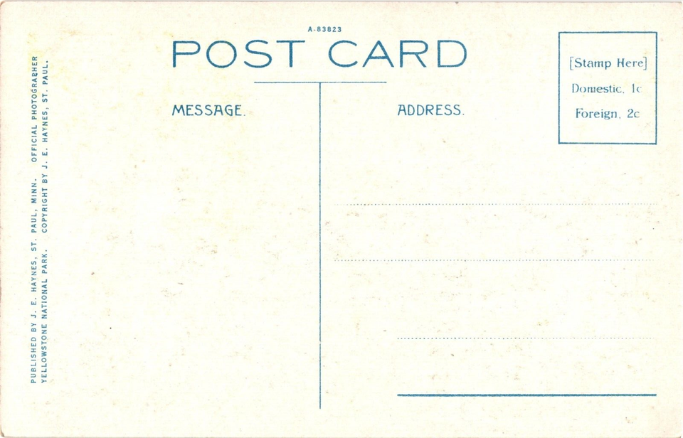 WYOMING LAKE HOTEL Yellowstone Park Tourists Haynes WY Vintage Postcard ...