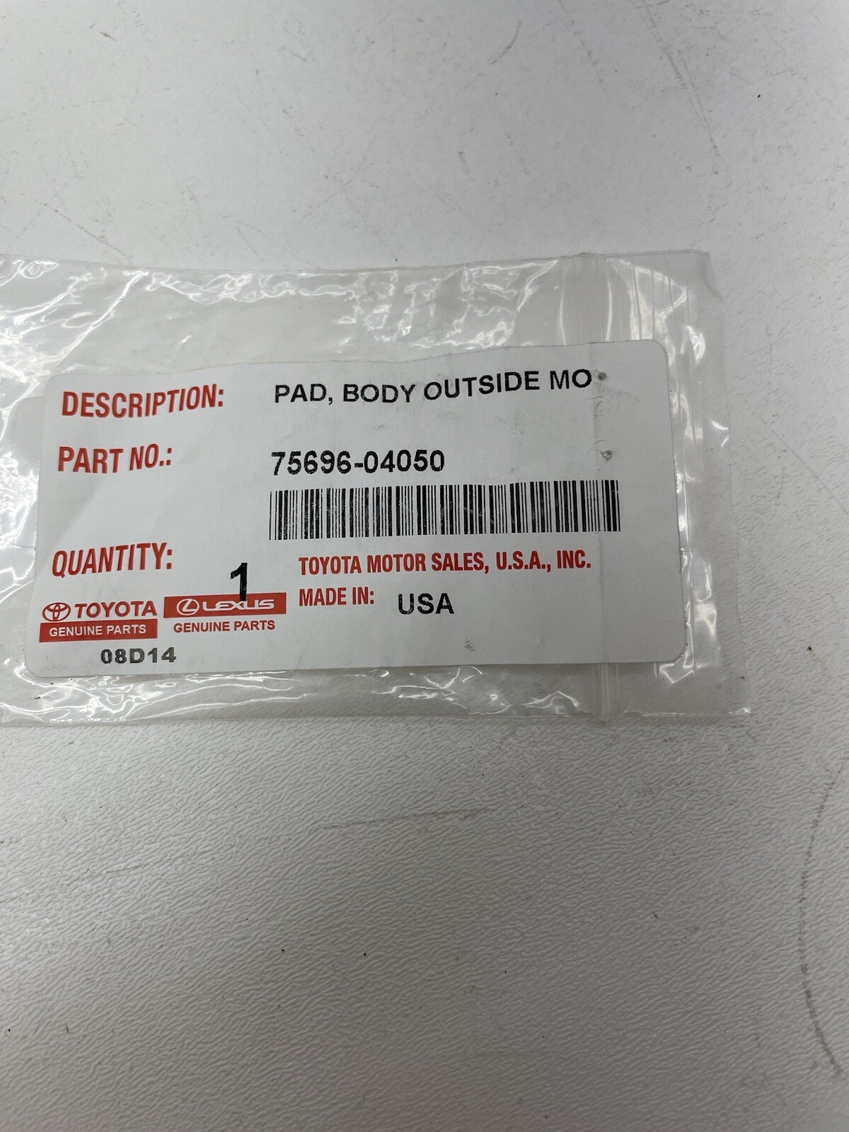 Genuine Toyota Wheel Opening Molding Pad 75696-04050 for sale online | eBay