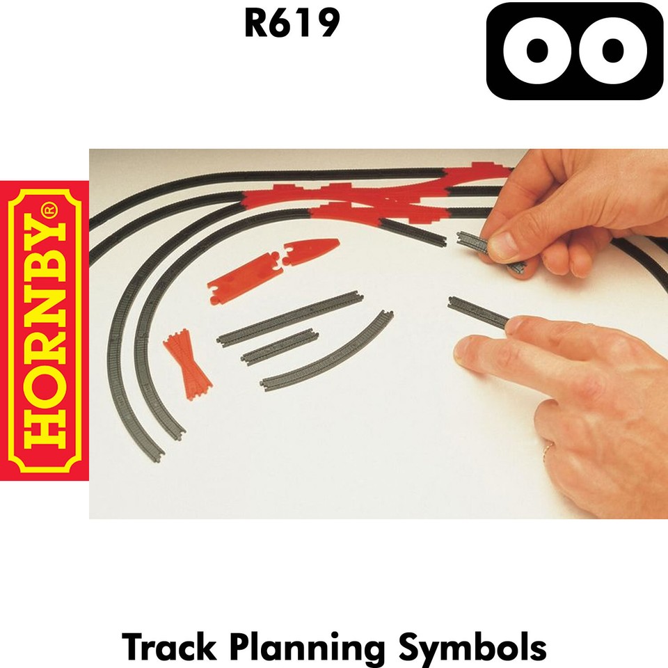TRACK PLANNING SYMBOLS plan your layout Track OO gauge 1:76 HORNBY R619 ...