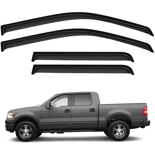 Window Deflectors For 04-08 Ford F150 Crew Cab Rain Guards Window ...