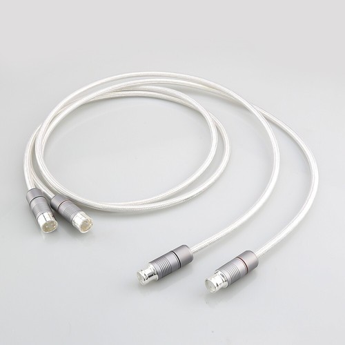 Pair 2M Solid Pure Silver Conductor XLR Balanced HiFi Audio ...