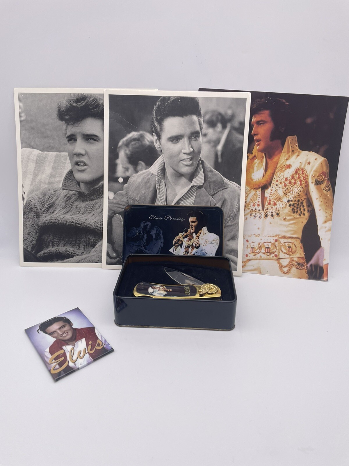 Elvis Presley memorabillia lot 5 Pc Set Knife Magnet Postcards | eBay