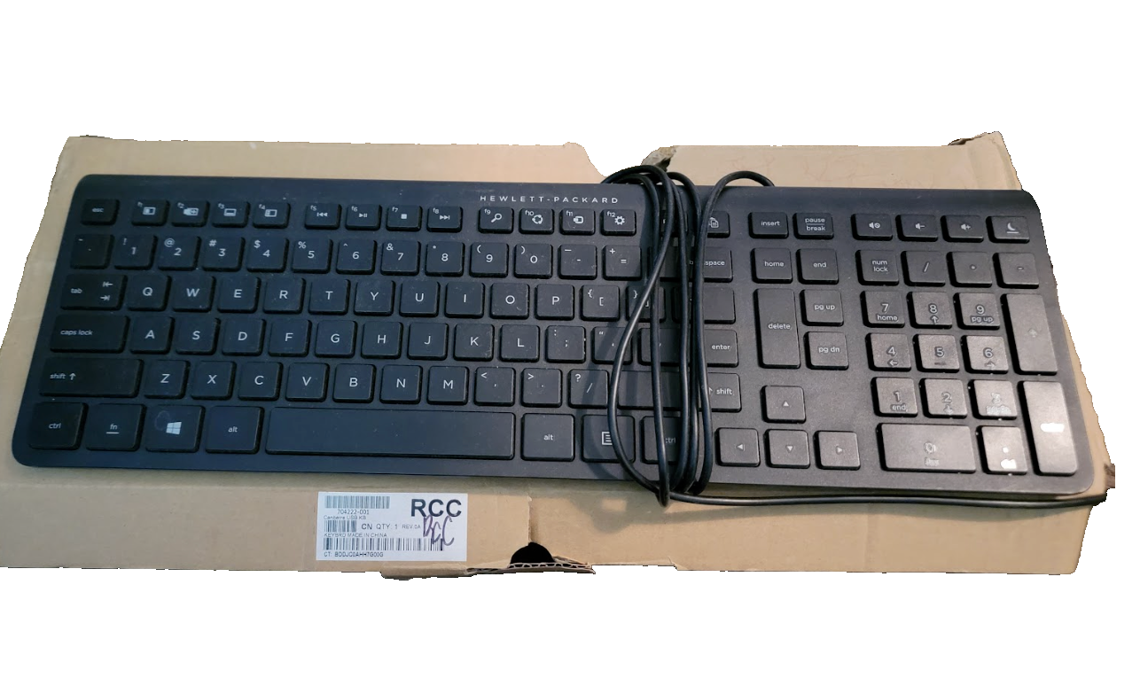 HP Wired USB Slim Keyboard KBAH21 Sk2028 for sale online | eBay