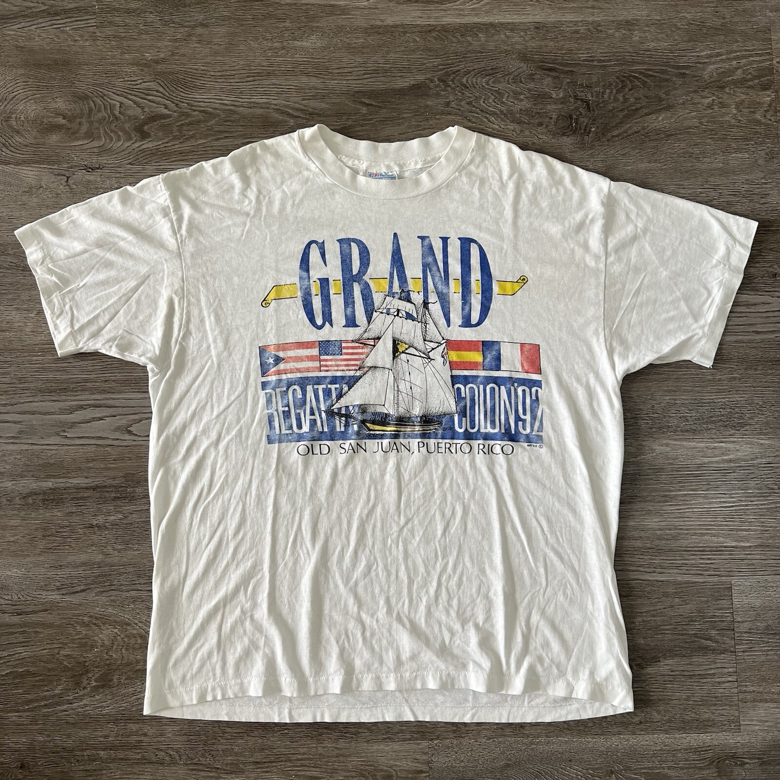 Vintage 90s Puerto Rico Old San Juan Sailing Tourist … - Gem
