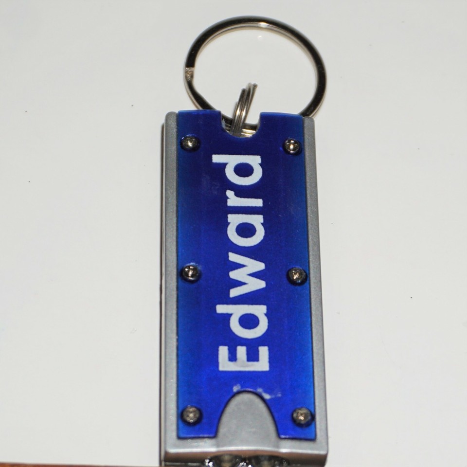 Personalized Keychain Light Up Key Ring Choose Name Colorful Mini Flash ...