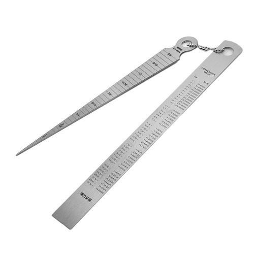 Wear Resistance Ruler Taper Feeler Gauge Gage 1-150mm 2 in1 Lightweight ...