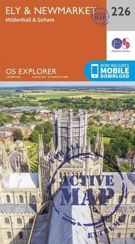 Ely and Newmarket, Mildenhall and Soham (Map) OS Explorer Active Map | eBay