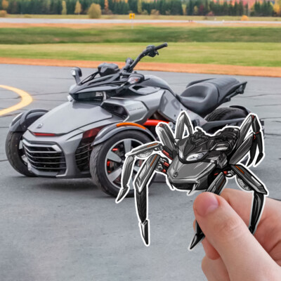 Can-Am Spyder F3 2015-2018 Motorcycle Stickers - Set of 3 KissCut ...