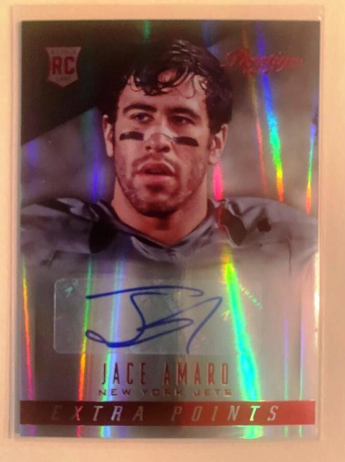 JACE AMARO New York Jets, Texas Tech 2014 Panini Extra Points AUTOGRAPH ...