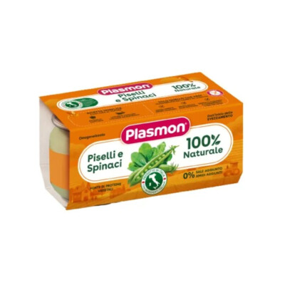 Purée De Pois Et D'Épinards Plasmon 2x80g | eBay