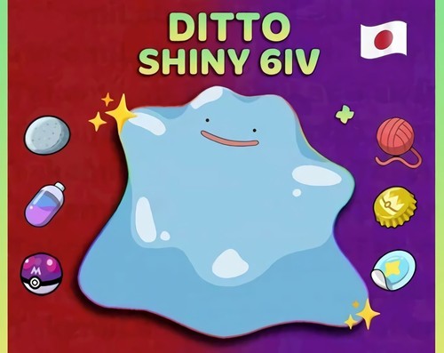 Pokemon Scarlet/Violet 6iv Shiny Japanese Ditto with Ability Patch ...