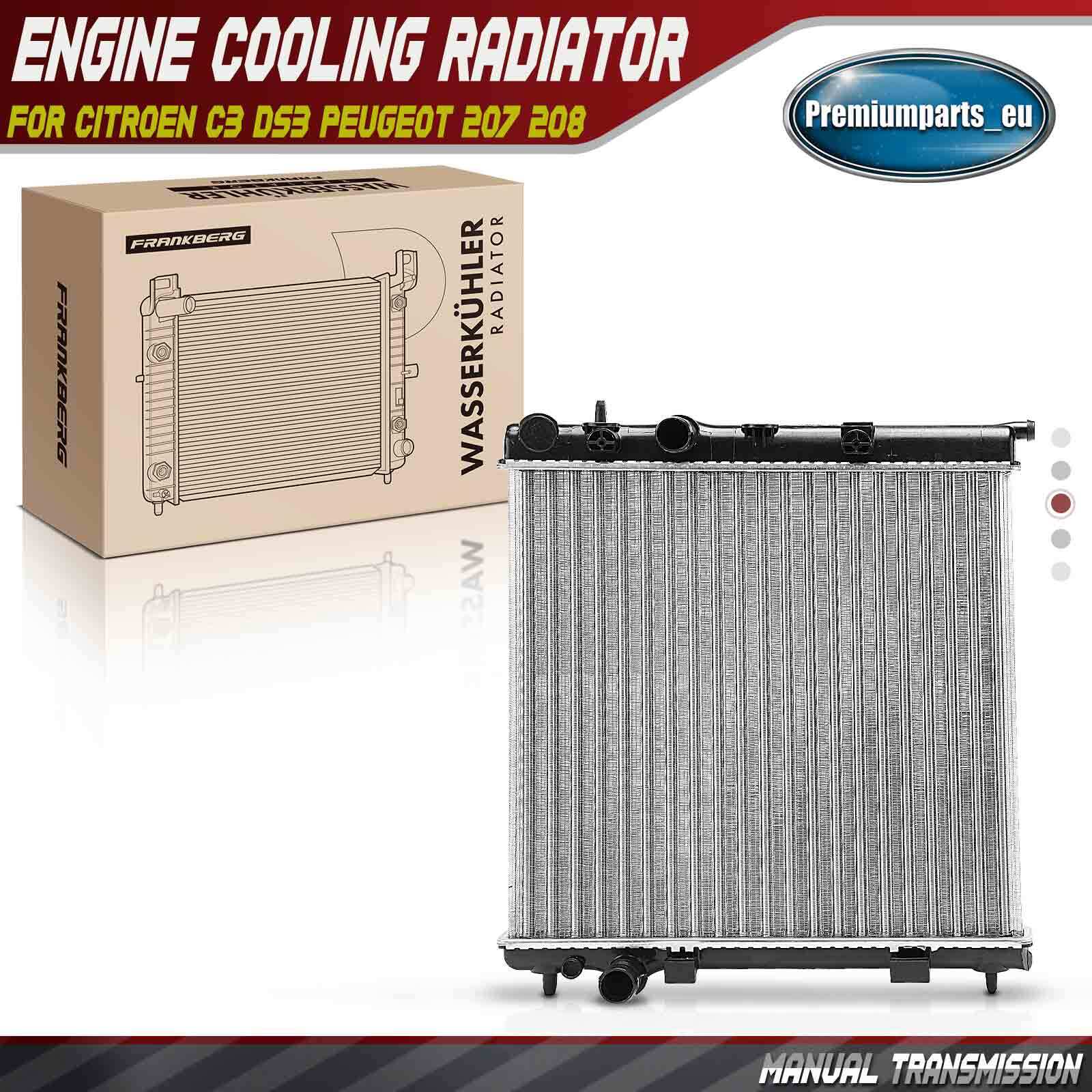 Engine Cooling Radiator for Citroen DS3 Peugeot 207 208 1.0 1.2 1.4 1.6 ...