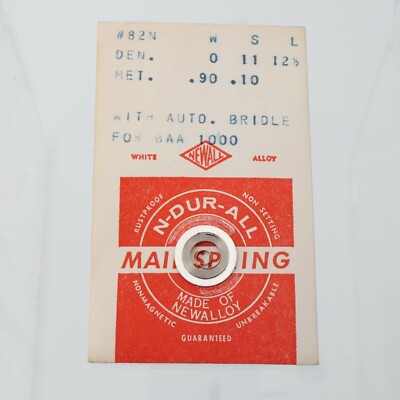 Newall N-Dur-All Mainspring Part with Auto Bridle BAA 1000 Buren 1000 ...