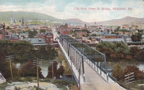 Reading, Pa - City from Penn Street Bridge | eBay