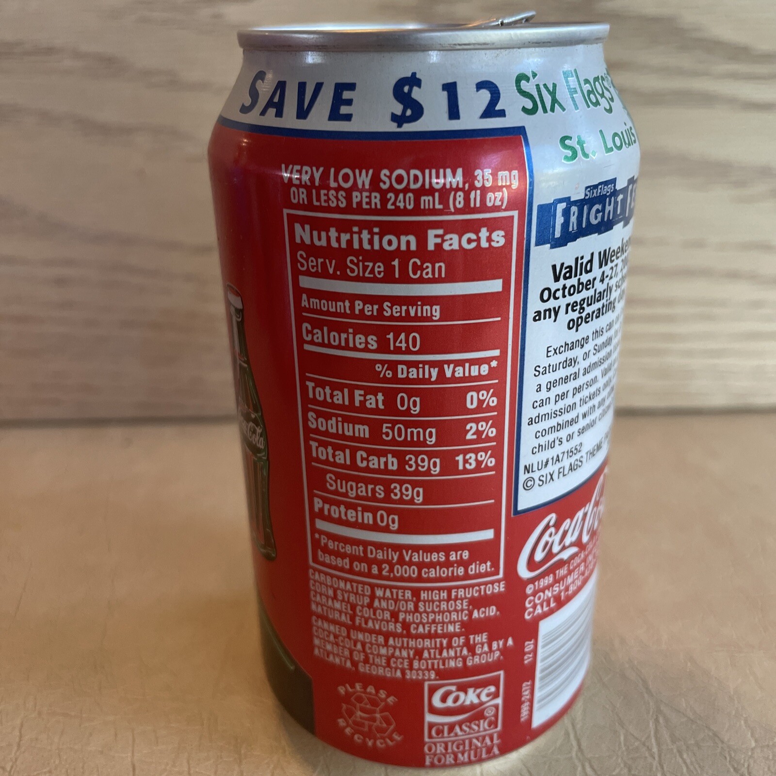 2002 Coke Coca-Cola Six Flags St Louis Fright Fest October 4-27 PT Alum ...