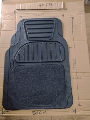 1 X Front Car Mat Rubber & Carpet Insert 1.37KG For Driver & Passenger ...