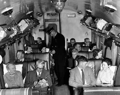 1950s RAILROAD Train CONDUCTOR Checking Tickets Retro Poster Photo ...